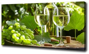 Wallmuralia Foto obraz canvas Bílé víno a ovoce 100x50