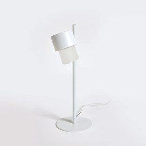 Směrovatelná stolní lampička Kan Table Barva nohy: Bílá, Dekor: Bavlna bílá