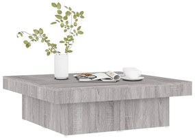 Konferenční stolek šedý sonoma 90 x 90 x 28 cm kompozitní dřevo - Default Title