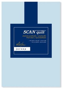 SCANquilt napínací prostěradlo JERSEY ELASTIC LYCRA světle modrá výška matrace do 40 cm 90 x 200 cm