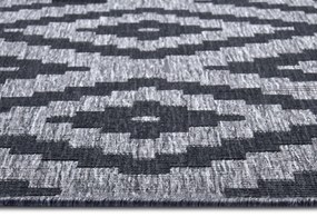 NORTHRUGS - Hanse Home koberce Kusový koberec Twin-Wendeteppiche 105466 Night Silver – na ven i na doma - 80x250 cm