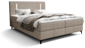 Jednolůžková postel 120 cm Ortega Comfort (hnědošedá) (s roštem a matrací, s úl. prostorem) (s LED osvětlením). 1082703
