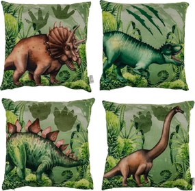 Dekorační polštářek T-REX 40x40 cm, zelený