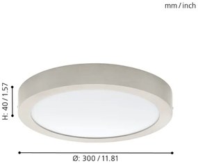 Eglo 32443 - LED stropní svítidlo FUEVA 1 LED/24W/230V
