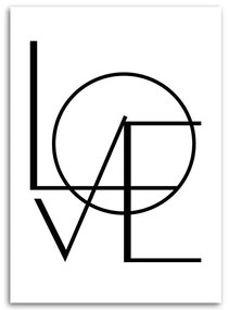 Obraz na plátně Říkadla Typografie Láska - 70x100 cm