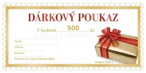 Dárkový poukaz v hodnotě 500 Kč