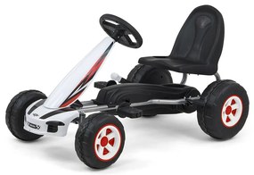 Dětská šlapací motokára Go-kart Milly Mally Viper bílá