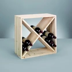 Stojan na víno, dřevěný, 24 lahví