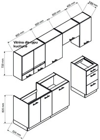 Casarredo Kuchyně AGATA 180/240 bílá/bílý mat