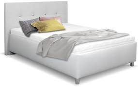Čalouněná postel s úložným prostorem Crissy, 140x200, světle šedá