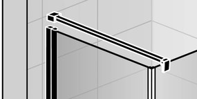 Ronal (Sanswiss) Ronal, stabilizační vzpěra, lze zkrátit na míru, zeď-sklo, délka 1500 mm, SMGS.06.1500