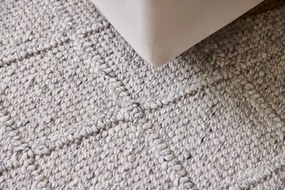 Diamond Carpets India, Ručně vázaný kusový koberec Old Town DE 3210 Grey Mix, 140x200, šedá, ložnice