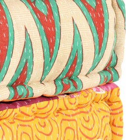 Pouf 60 x 70 x 36 cm patchwork textil 287707