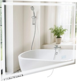 Koupelnové zrcadlo Jaffrey 70x100 bez Bluetooth – čiré sklo