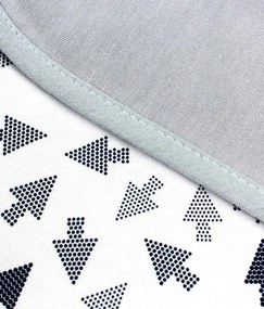 BabyMatex Dětská bambusová deka 75x100 šipek bílá šedá B-03 oboustranná 5895