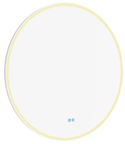Nimco - Zrcadlo s LED osvětlením, průměr 80 cm, dotykový senzor, bílá ZPB 28002RVX-05