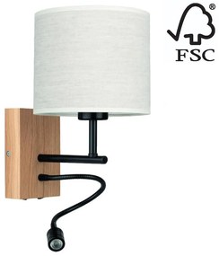 Spot-Light | Spot-Light 57291974 - Nástěnné svítidlo BOHO 1xE27/25W + LED/1W/230V dub | SP1031