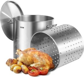 79,5 l Nerezový hrnec na vaření Kuchyňská omáčka s pokličkou na košík