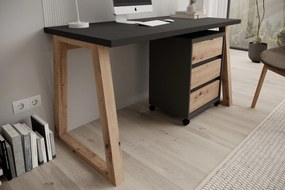 ADRK Furniture Stůl s kontejnerem Iwo I DE-Iwo-I-G+ART
