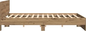 Rám postele s čelem s čelo Dub artisan 203 x 185 x 70 cm 3378500