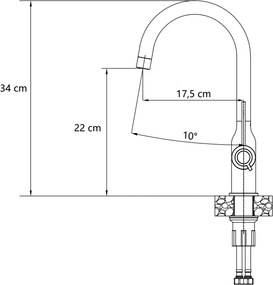 Kuchyňská dřezová baterie QUADRON INGRID Q LINE černá matná/měděná