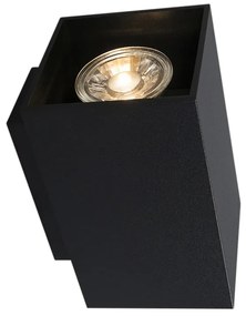 Moderní inteligentní nástěnná lampa černá včetně 2 WiFi GU10 - Sandy