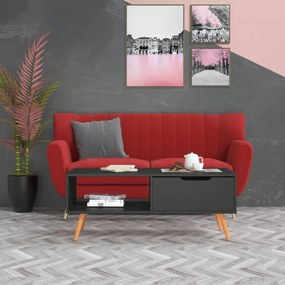 Konferenční stolek šedý 100 x 49,5 x 43 cm kompozitní dřevo 326788