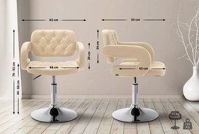 Židle Dublin lounger - Krémová