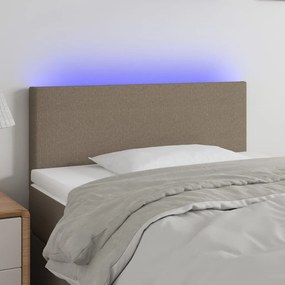 Čelo postele s LED taupe 100x5x78/88 cm textil 3121326