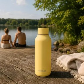 Quokka Solid světle žlutá / Nerezová termoláhev / 510 ml / dvouplášťov