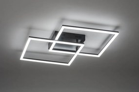 Stropní stmívatelné designové LED svítidlo Dualle Quadra Big Black