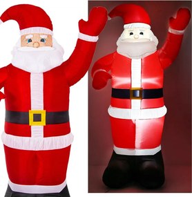 LED nafukovací Santa Claus 240 cm, IP44, studená bílá