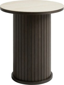 Kulatý odkládací stolek s keramickou deskou ø 50 cm Enna – Unique Furniture