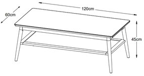 Designový konferenční stolek Tallys 120 cm přírodní dub