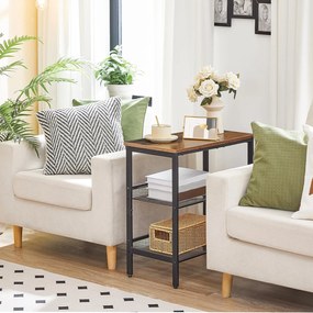 Odkládací stolek Vasagle Fioras 60 cm černý/hnědý