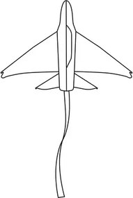 Létající drak Letadlo / 140 cm / Nylon / od 5 let