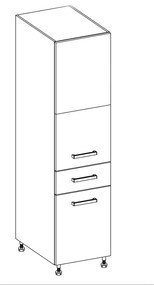 SMART b | vysoká skříňka SM-19D potravinová | 40 cm | VÝBĚR KORPUSU | UNI dvířka | bílá mat