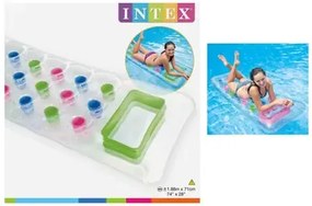 INTEX 59894 růžová / Nafukovací lehátko do vody / 188 x 71 cm / do 80