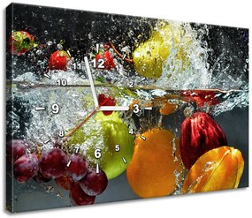 Gario Obraz s hodinami Sladké ovoce Rozměry: 60 x 40 cm