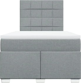 Box spring postel s matrací světle šedá 120x190 cm textil 3290427