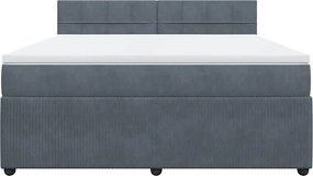 Box spring postel s matrací tmavě šedá 180x200 cm samet 3287807