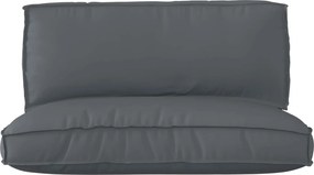 Sada polštářů na paletu Oxford látka Antracit 120 x 80 x 52 cm 3329079