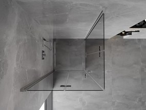 Mexen Mist-F Duo, skládací sprchový kout 80 x 80 cm, čiré sklo, chromový profil, 8A6-080L-080P-01-00
