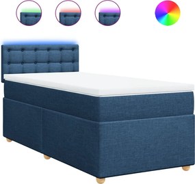 Box spring postel s matrací modrá 80x200 cm textil 3288827