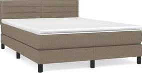 Box spring postel s matrací taupe 140x200 cm textil 3140141