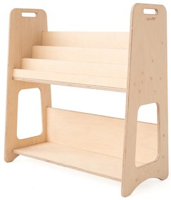 Vingo Dětský Montessori regál s knihovnou, přírodní - 72 x 75 cm