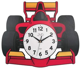 JVD Dětské nástěnné červené netikající tiché hodiny JVD HJ116 - formule