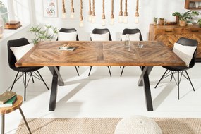 Noble Home Přírodní masivní mangový jídelní stůl Imero, 160 cm