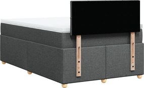 Box spring postel s matrací tmavě šedá 120x200 cm textil 3286648