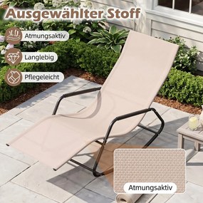 Costway Zahradní lehátko odolné proti povětrnostním vlivům ergonomické houpací
